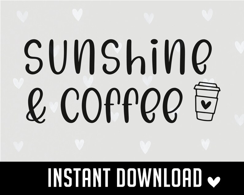 Sunshine and Coffee Svg Sunshine & Coffee Svg Svg Cricut Cut - Etsy