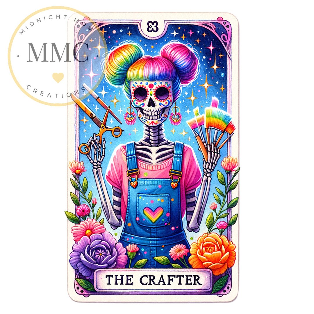 The Crafter Tarot Card PNG, Trendy Tarot Card, T-shirt Mug PNG, Stickers, T-shirt Sublimation ...