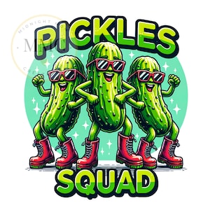 Pickle Squad Png, Cute Pickles Squad Png, Lover Pickle Cucumber Png , T ...