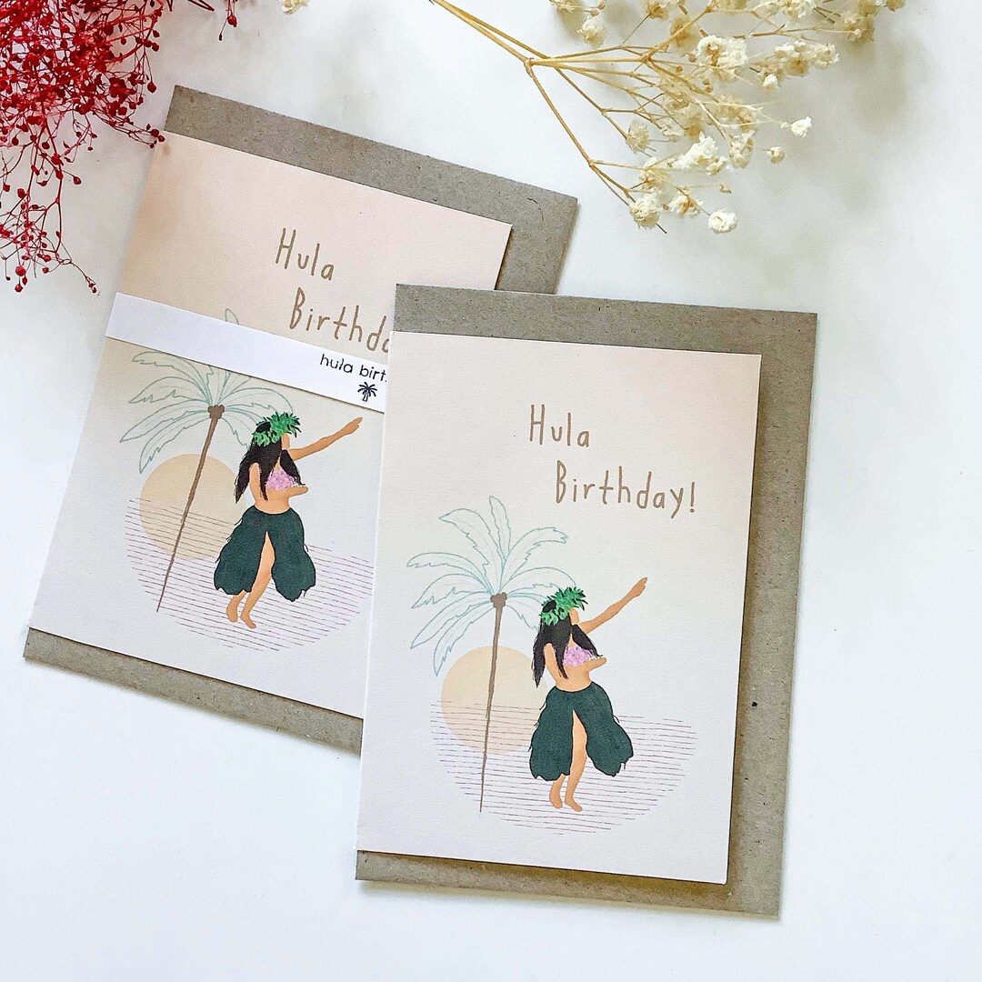 Hula Birthday | A6 Greeting Card | Sentimental Card | Funny | Birthday ...