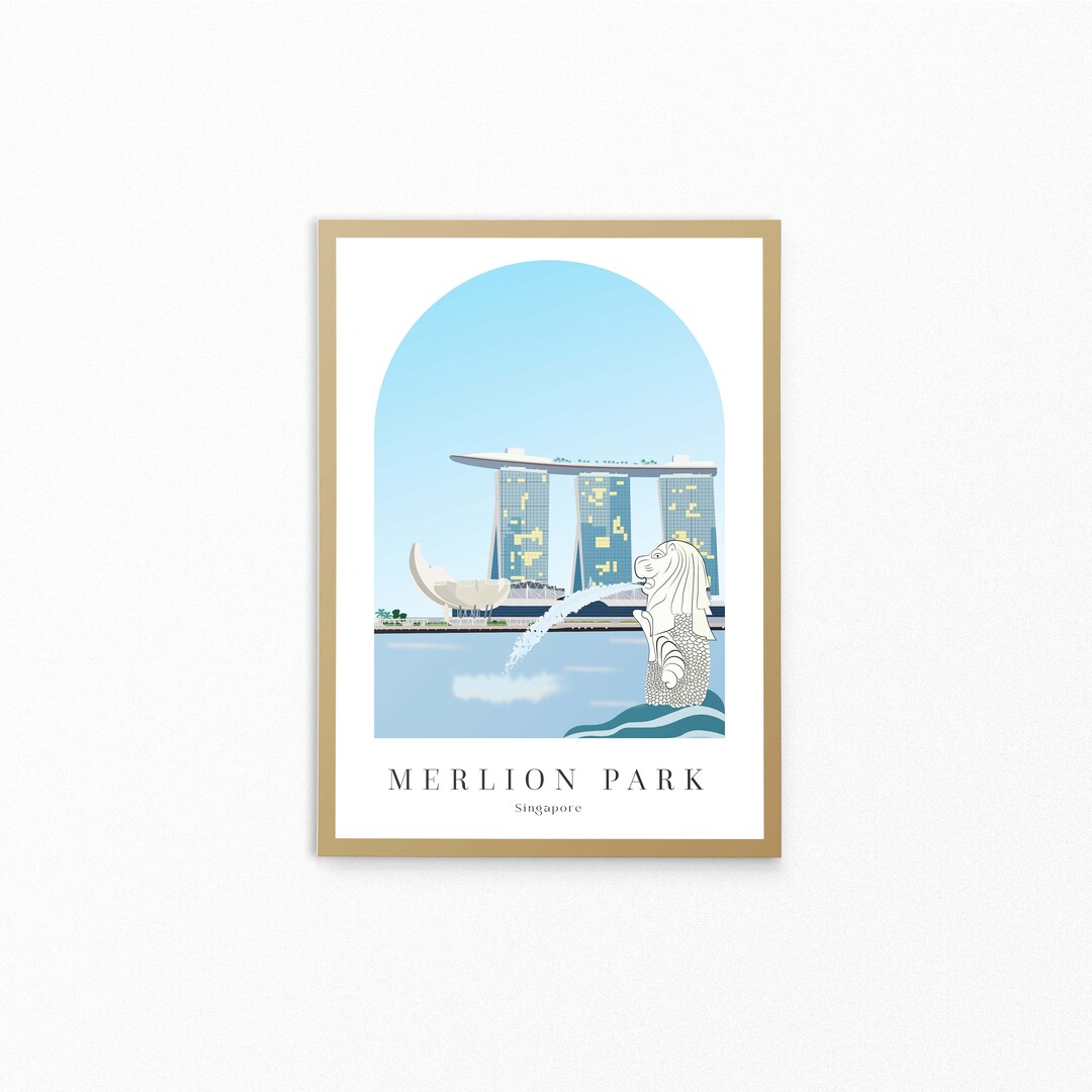 Merlion Park, Singapore | Travel Art Print | Home Decor - Etsy