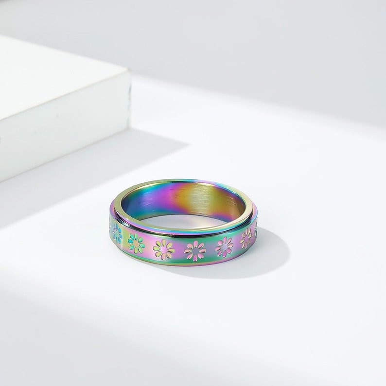 Custom Fidget Spinner Ring for Women Personalize Anxiety Ring - Etsy