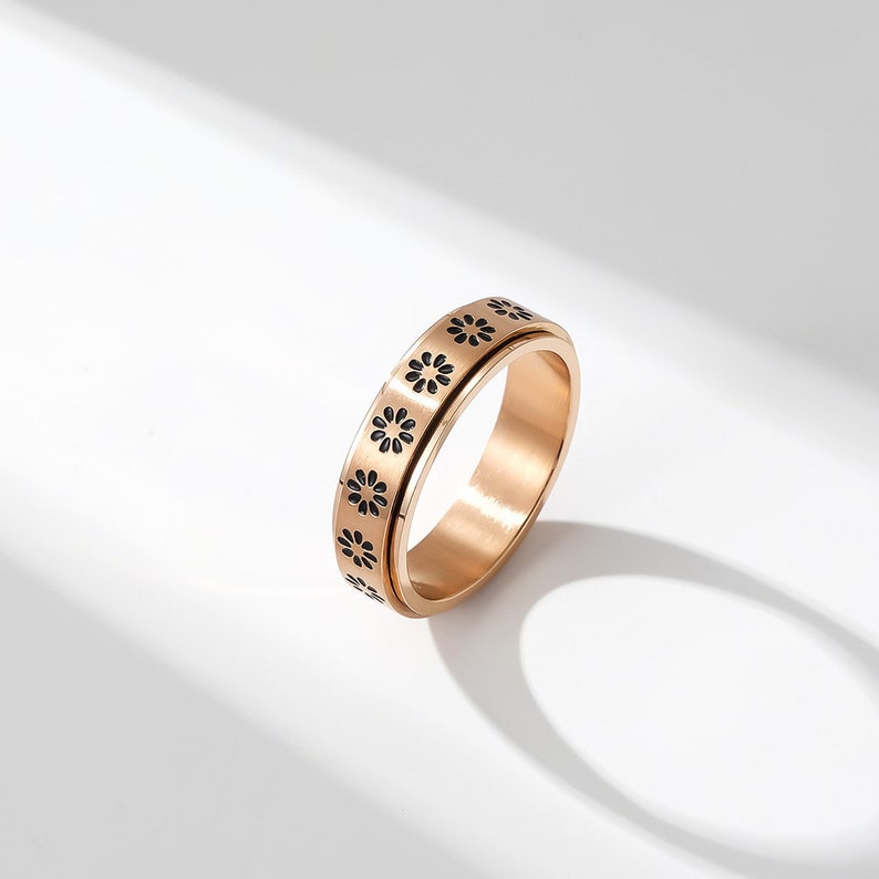 Custom Fidget Spinner Ring for Women Personalize Anxiety Ring - Etsy