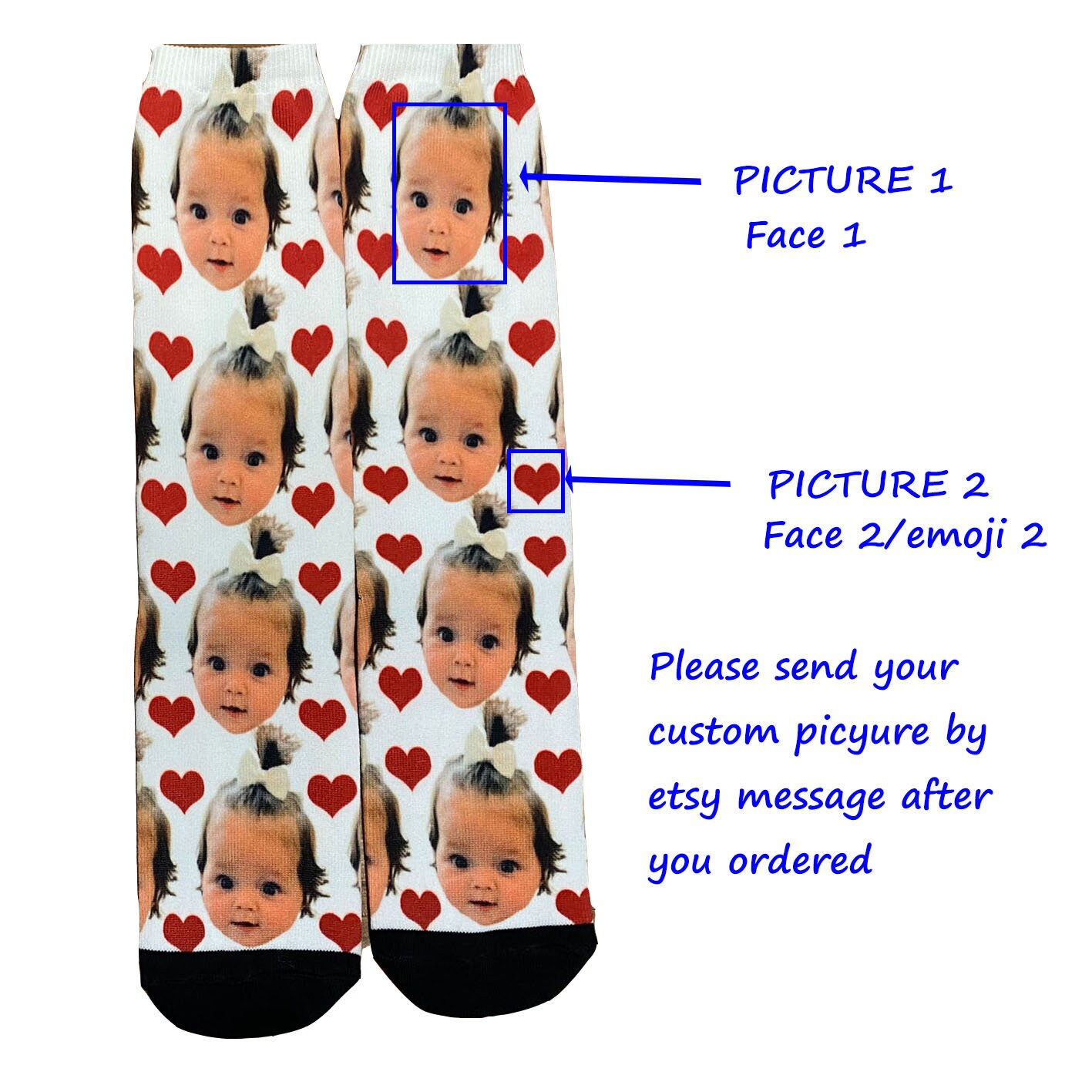 Personalize DIY Socks With Face Custom Photo Socks Pet Dog - Etsy