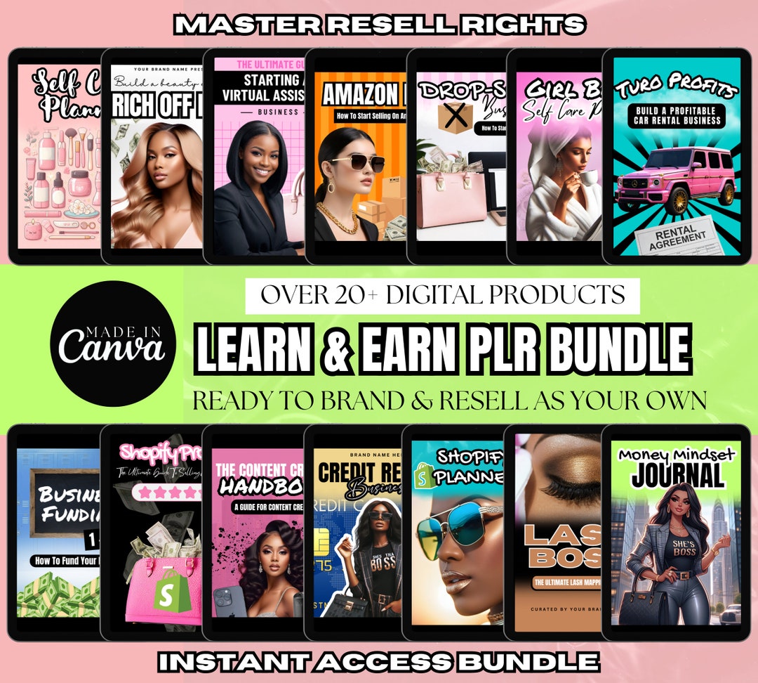 PLR Digital Bundle, Editable Canva Template, Resell as Your Own ...