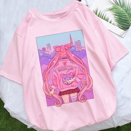 Sailor Moon Shirt Harajuku Clothing Kawaii Clothing Anime Etsy