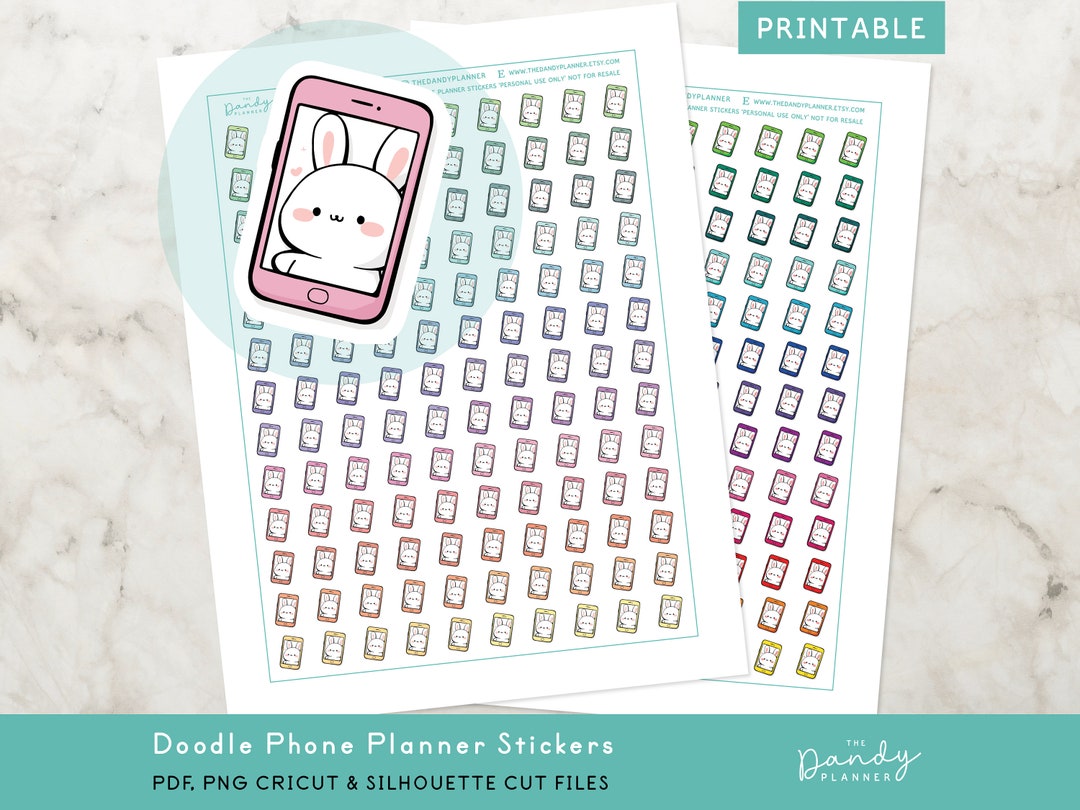 Kawaii Phone Icon Planner Stickers Printable, to Call Icons Planning ...