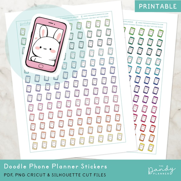Printable Phone Sticker Planner - Etsy