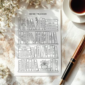 Book Tracker Printable: Reading List, A4, A5, Letter Size (PDF ...