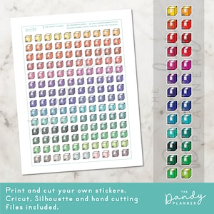 Package Icon Planner Stickers Printable, Parcel Delivery Icons Planning ...