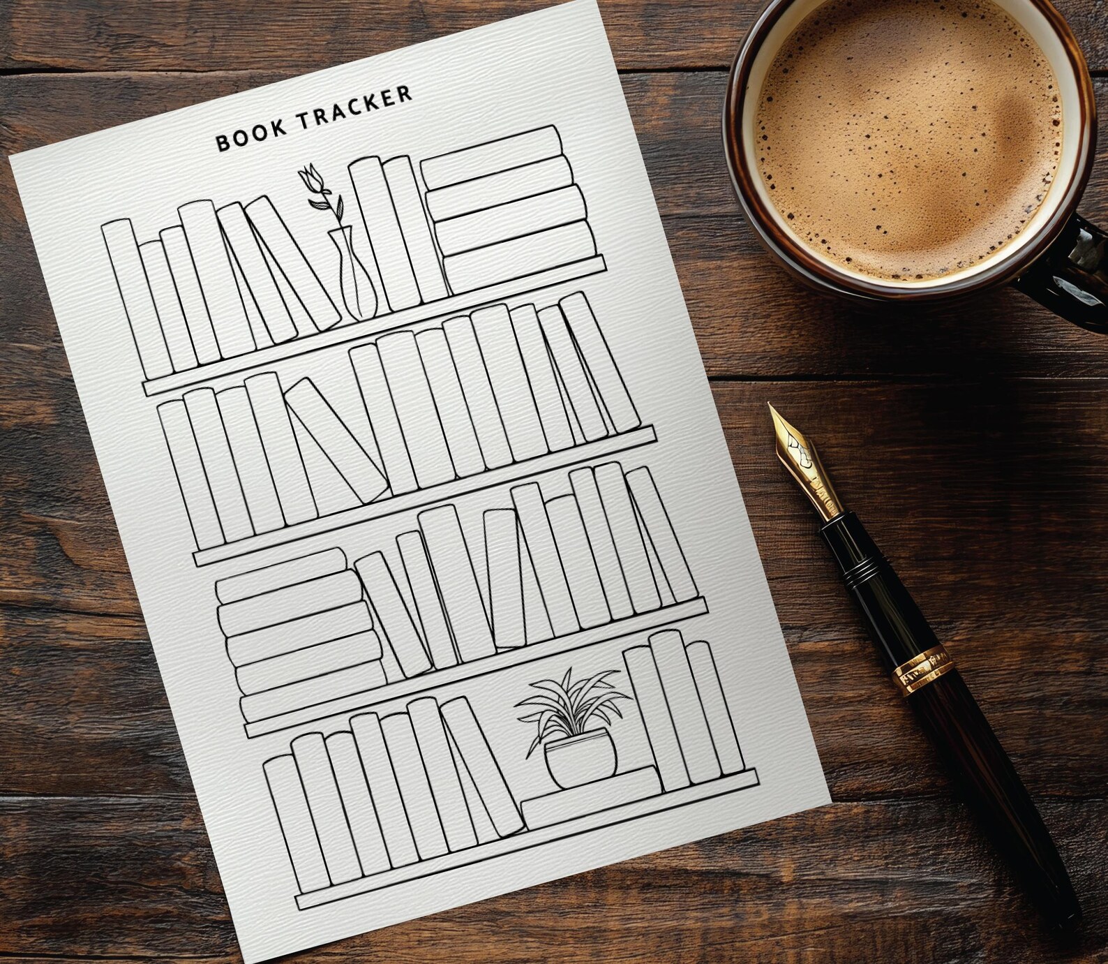 Book Tracker Printable: Reading List, A4, A5, Letter Size (PDF ...