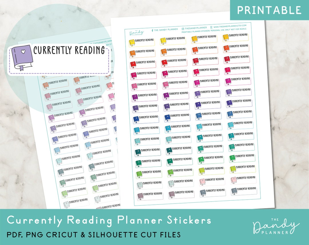 Currently Reading Planner Stickers Printable, Planning Stickers ...