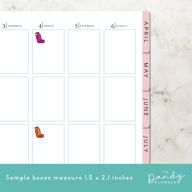 Doodle Inhalator Planner Aufkleber Asthma Inhalator Planner - Etsy.de