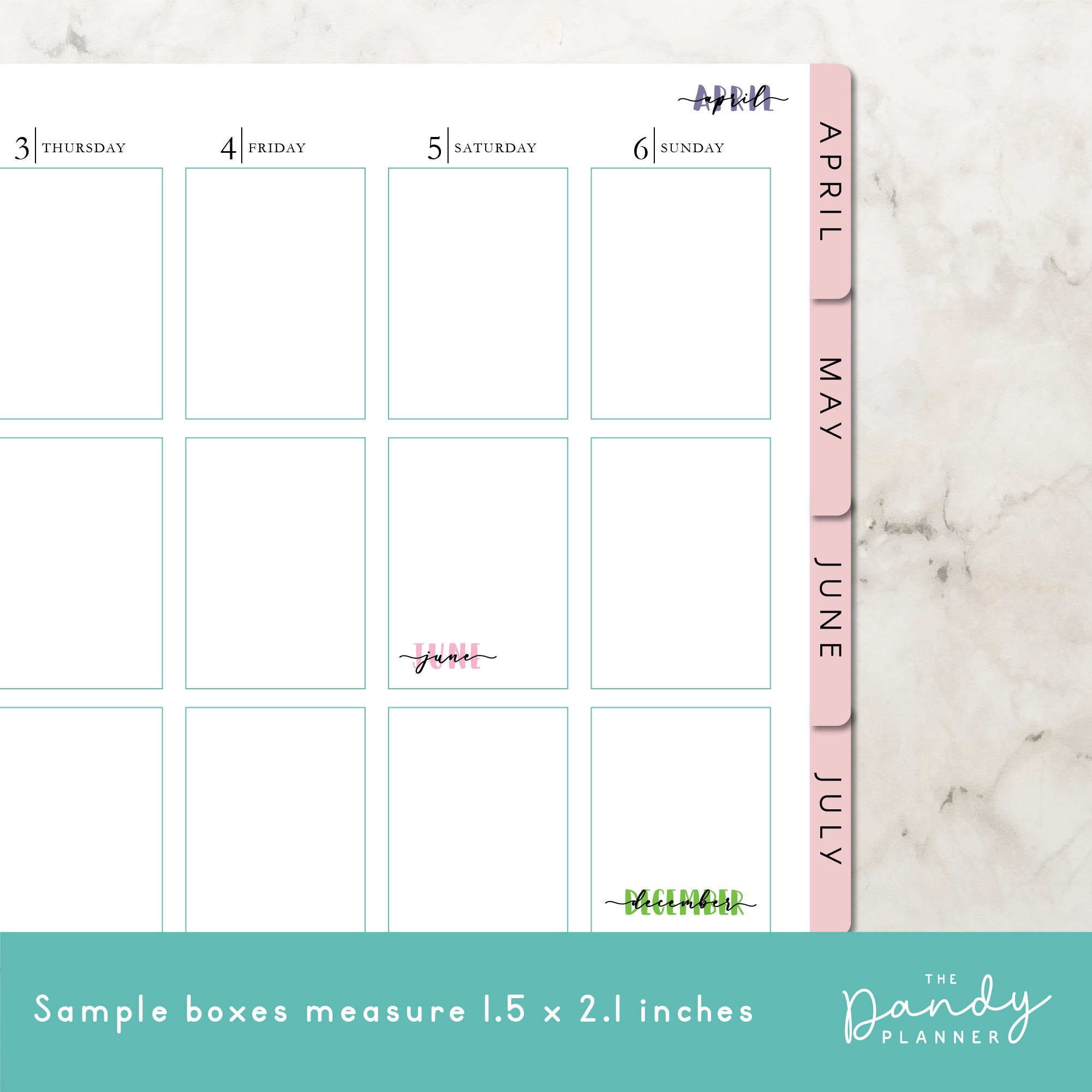 Months Script Planner Stickers Printable, Pastel Script Months of the ...