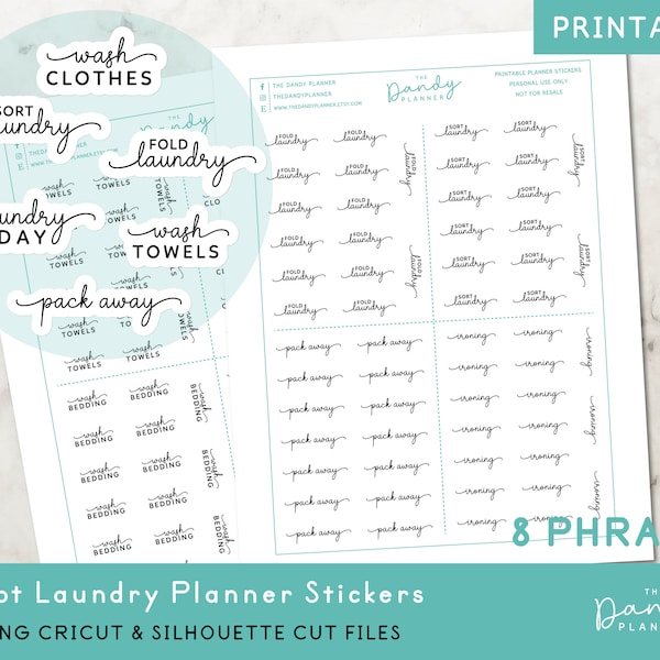 Laundry Stickers - Etsy