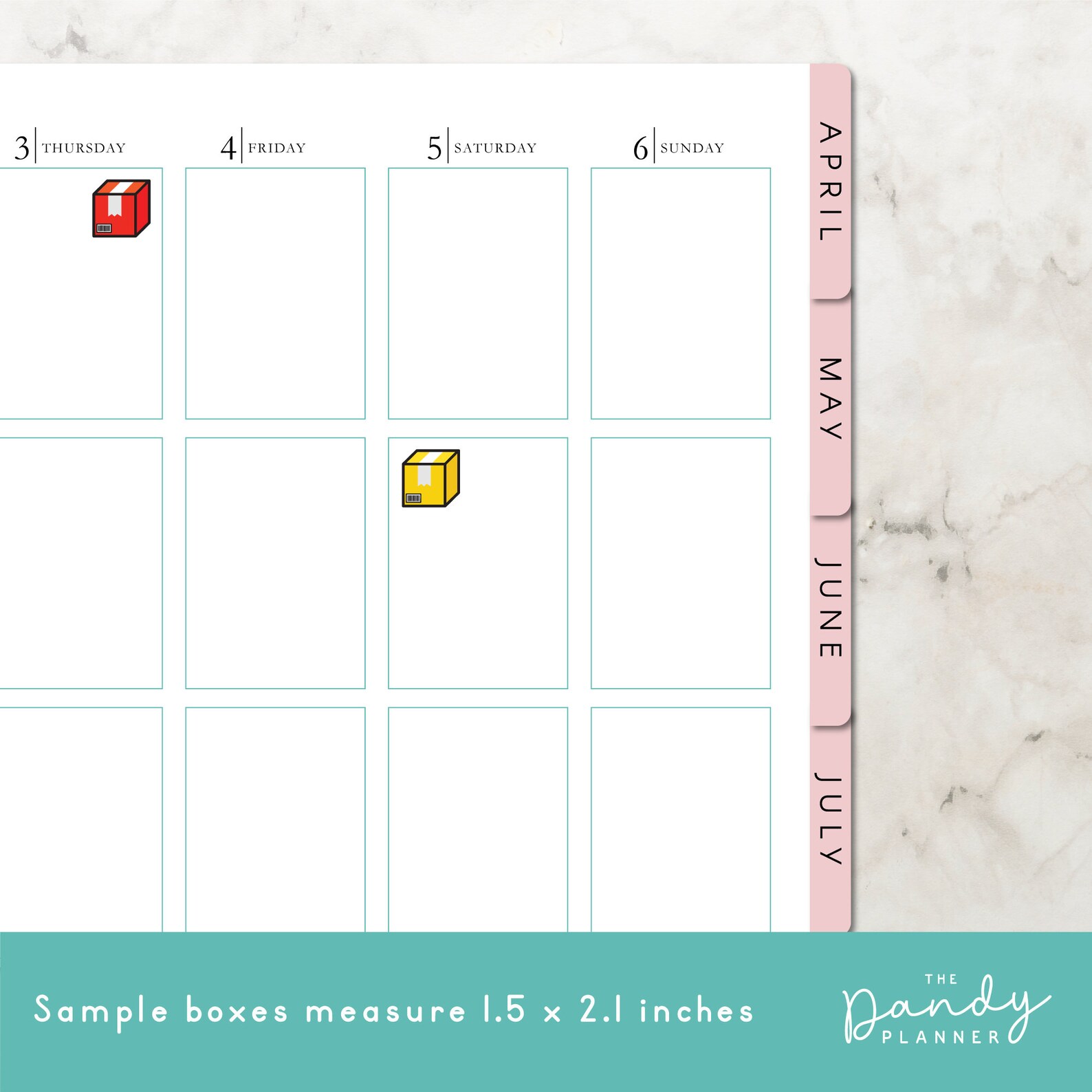 Package Icon Planner Stickers Printable, Parcel Delivery Icons Planning ...