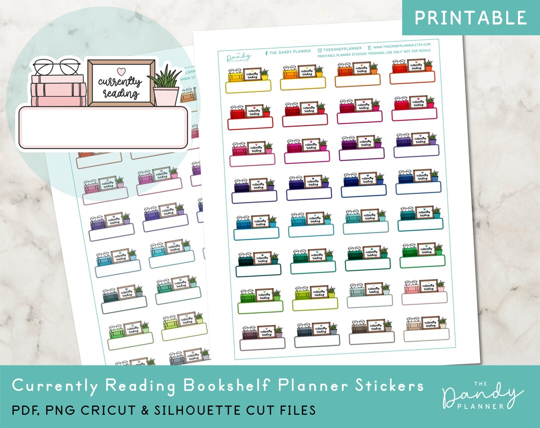 Bookshelf Planner Stickers: Reading Tracker (digital Download) - Etsy