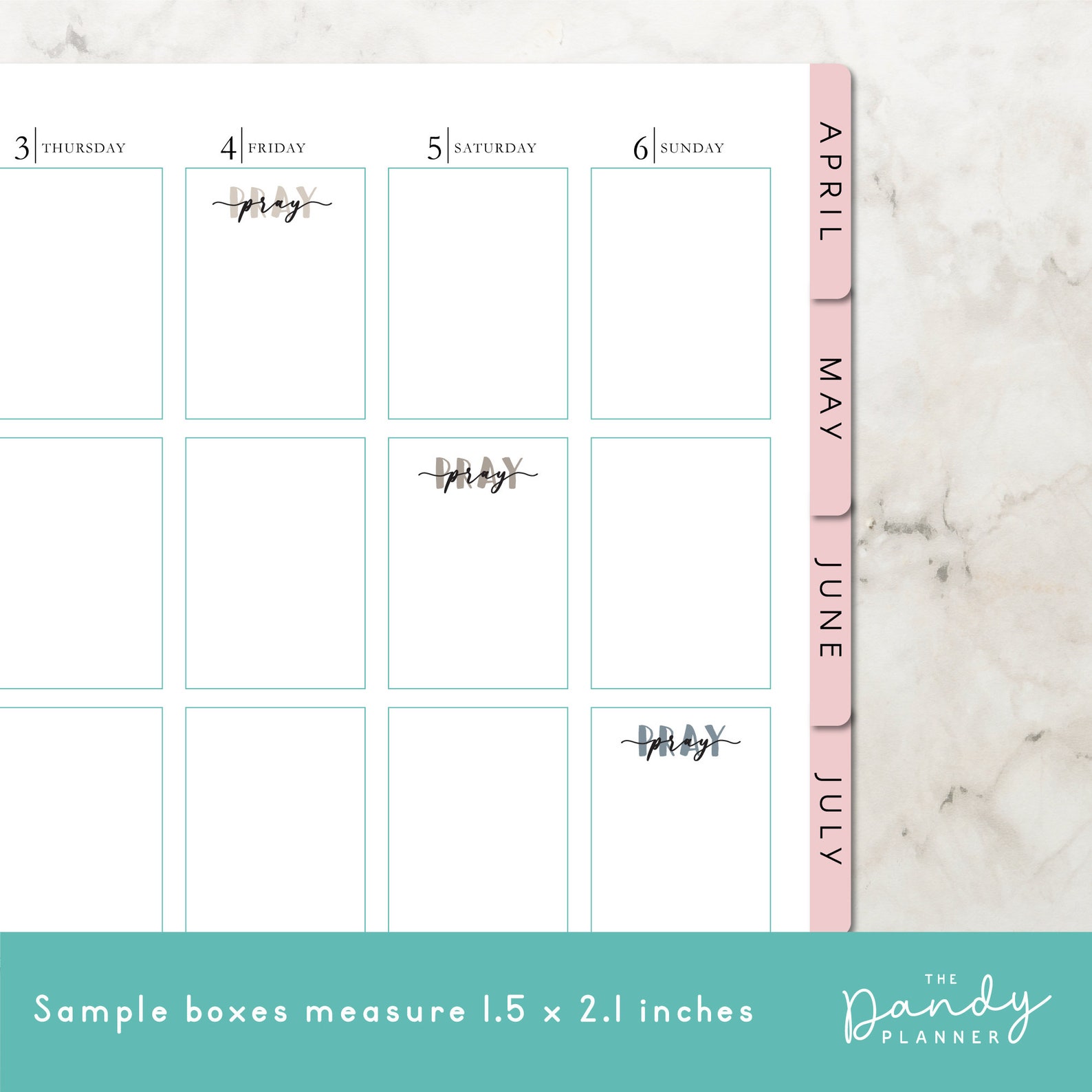 Pray Script Planner Stickers Printable, Rainbow Script Daily Prayers ...