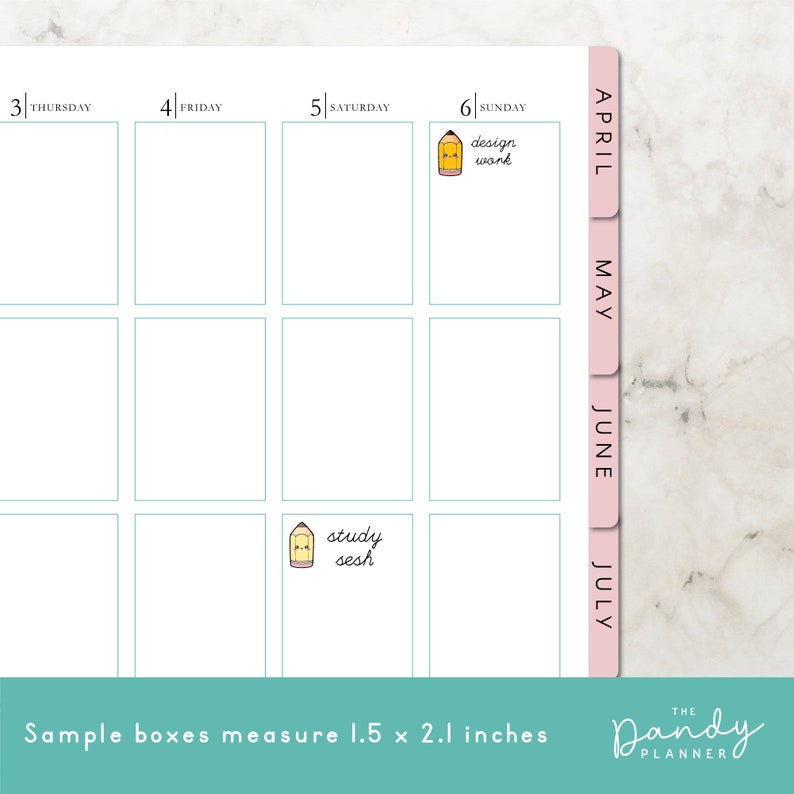 Kawaii Pencil Planner Stickers Printable, Cute Pencil Stickers, DIY ...