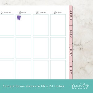 Tooth Icon Planner Stickers Printable, Dentist Appointment Icons ...