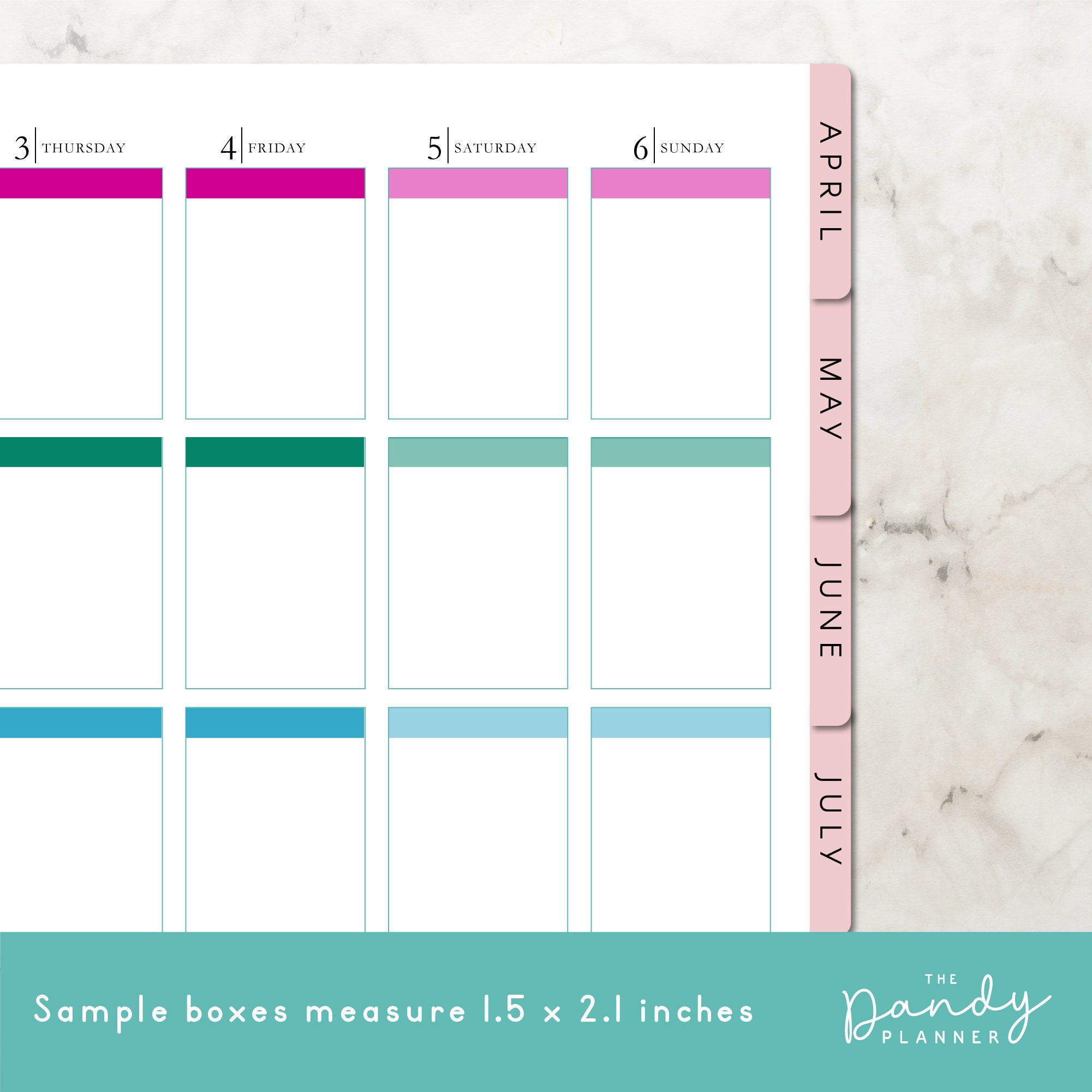 Blank Header Planner Stickers Printable, Pastel & Bright Headers ...