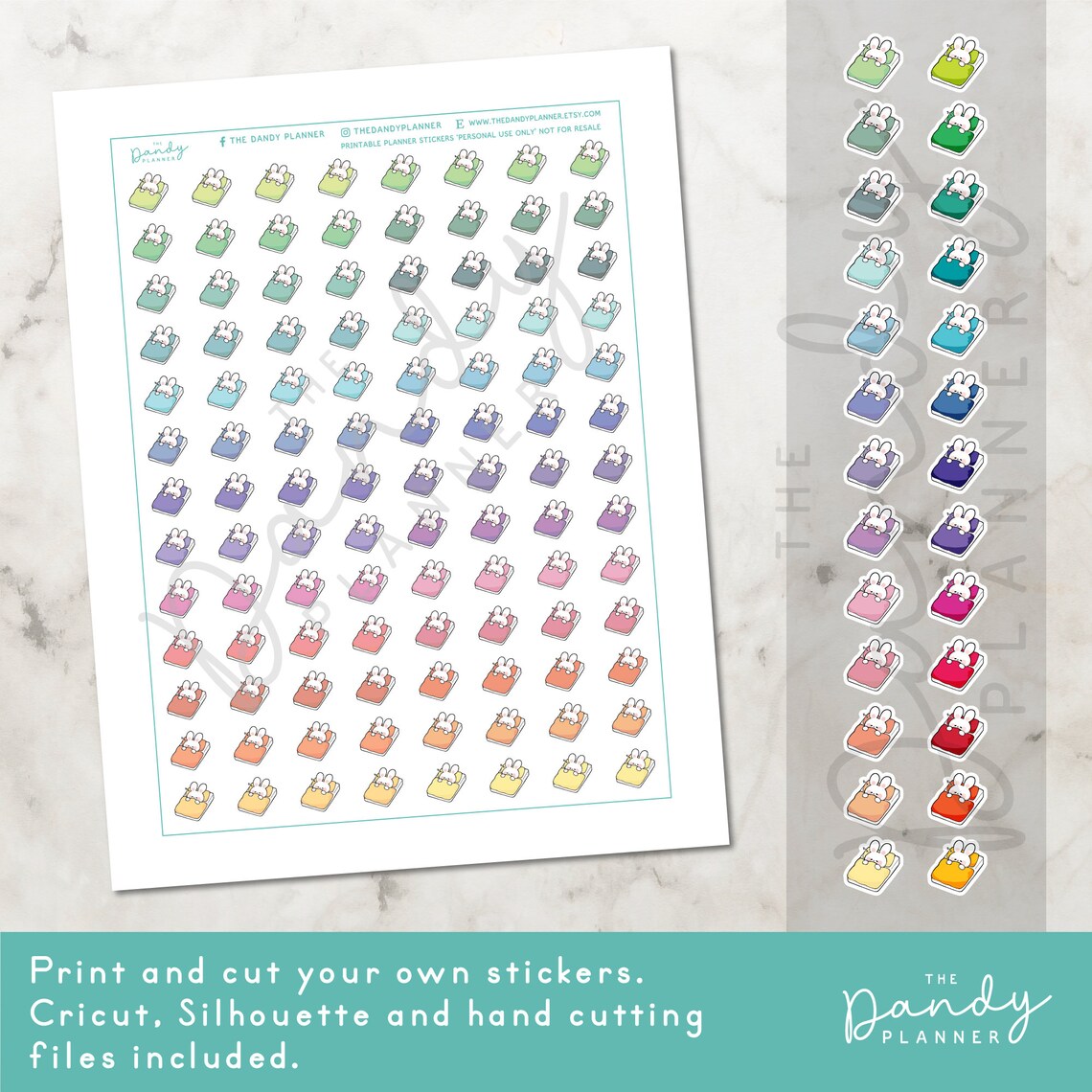 Kawaii Sleeping Stickers Printable, Sleep Icon Stickers, DIY Printable ...