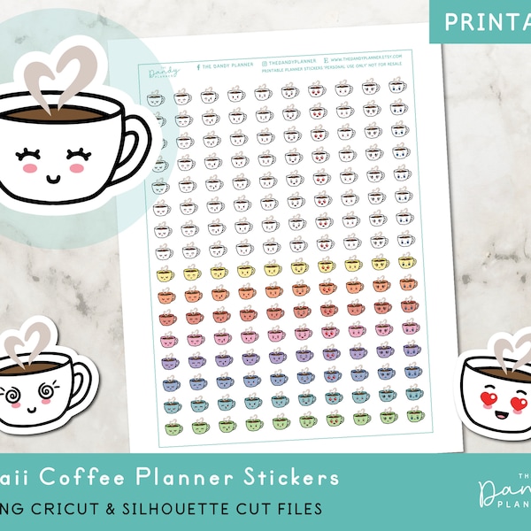 Cute Coffee Stickers - Etsy