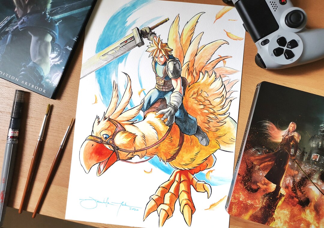 Original Sketch (A4) - Cloud Strife (final Fantasy VII) - Etsy