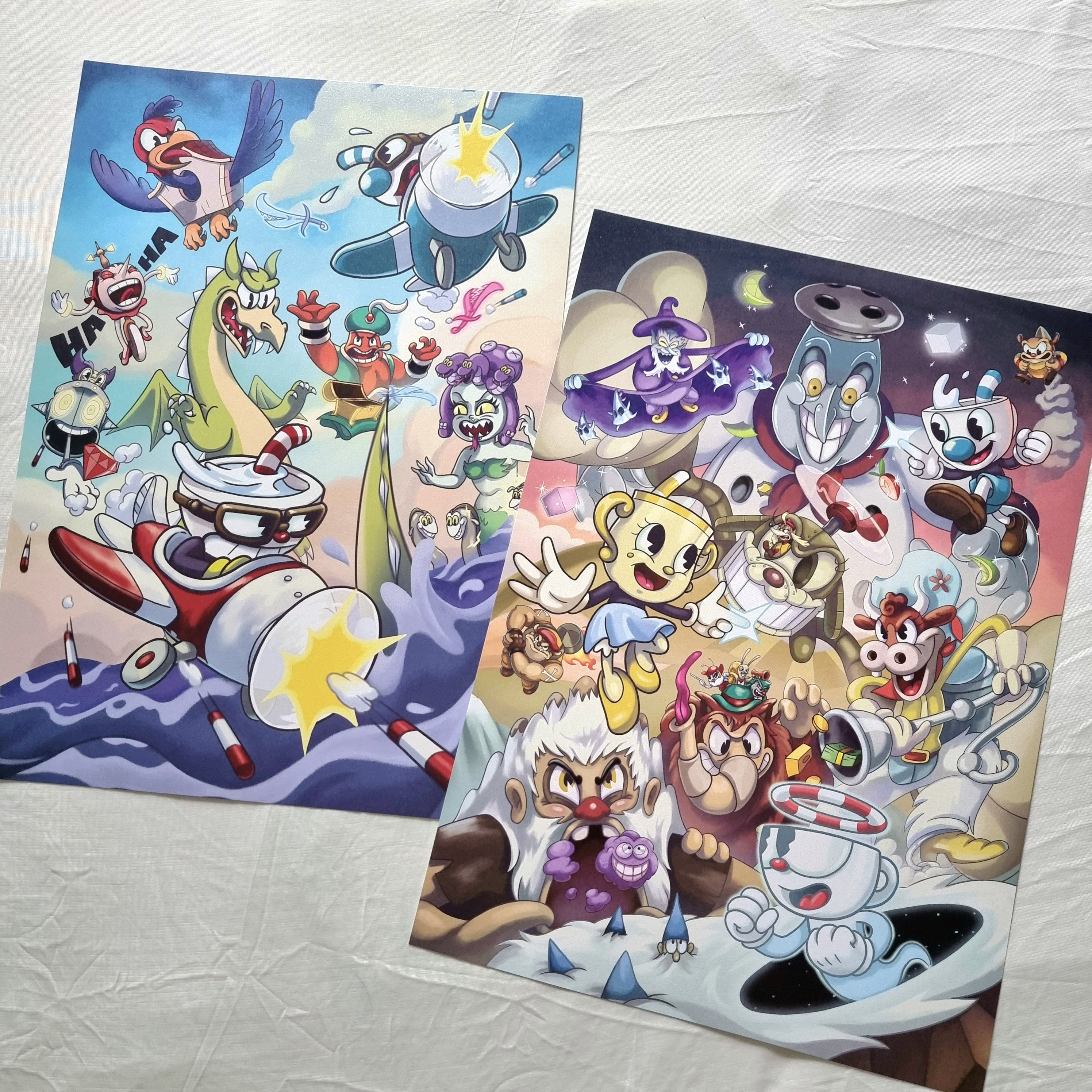 Poster Print (A3) - Cuphead Set - Etsy