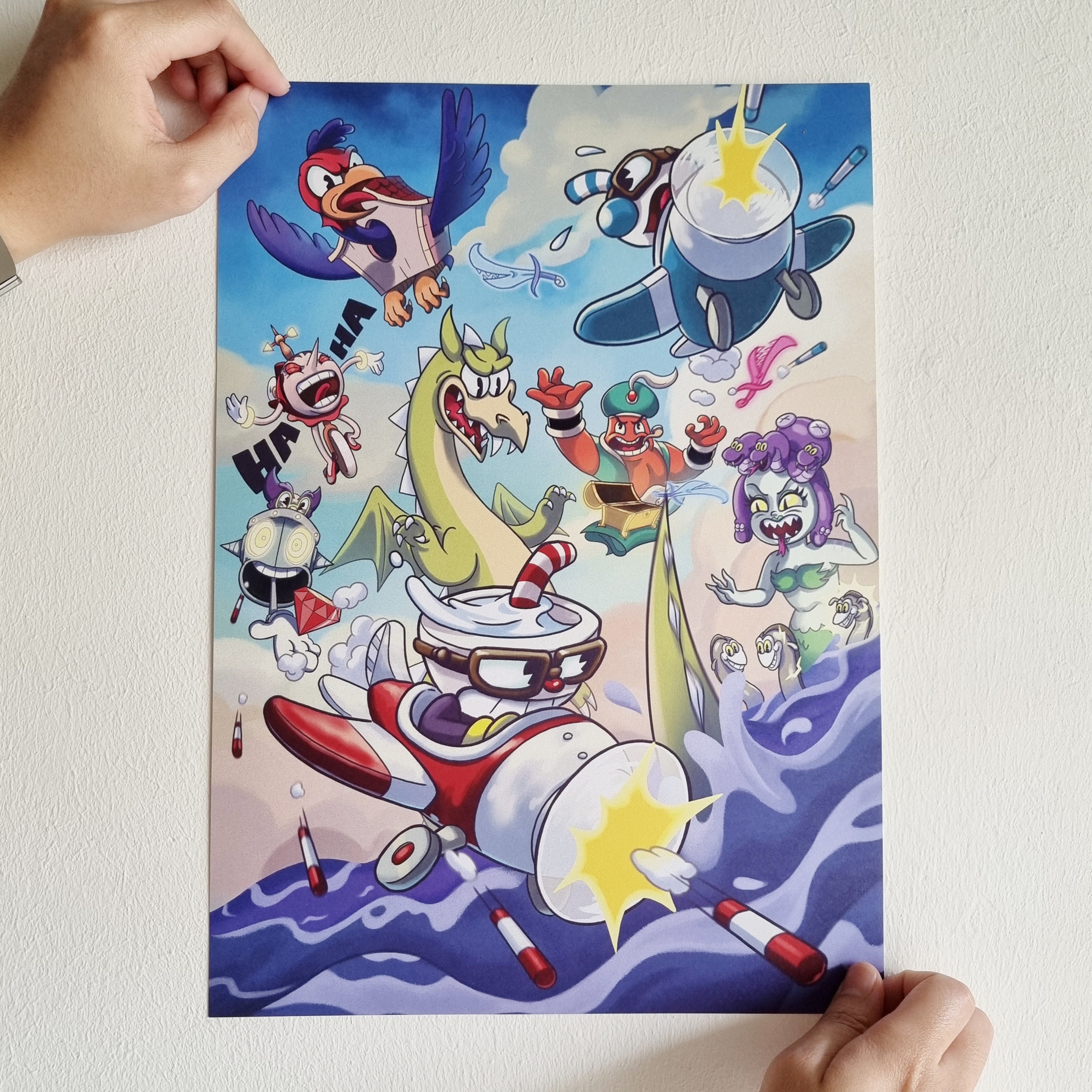 Poster Print (A3) - Cuphead Set - Etsy