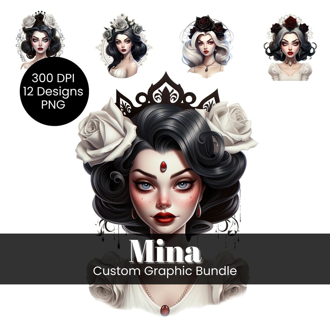 Mina Vampire Clip Art Set of 12 Instant Download - Etsy UK