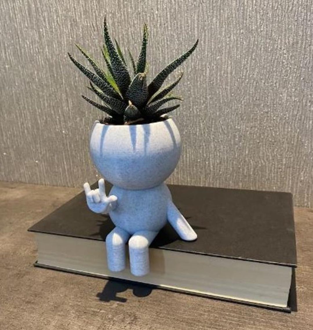 Wee Jimmy Signing "i Love You" ASL BSL Quirky Plant Pot Whimsical ...