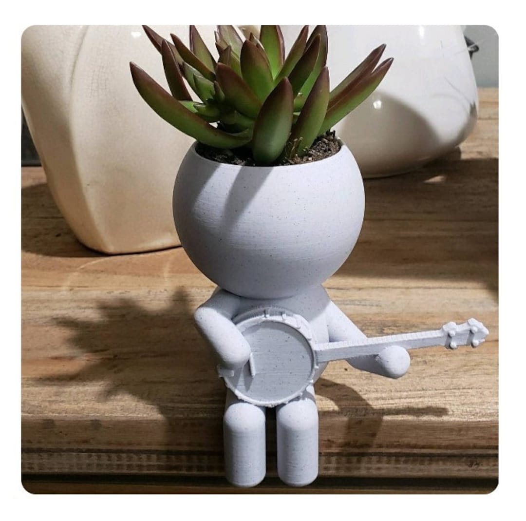Wee Jimmy Banjo 3d-printed Scottish Banjo Player Plant Pot | Eco ...
