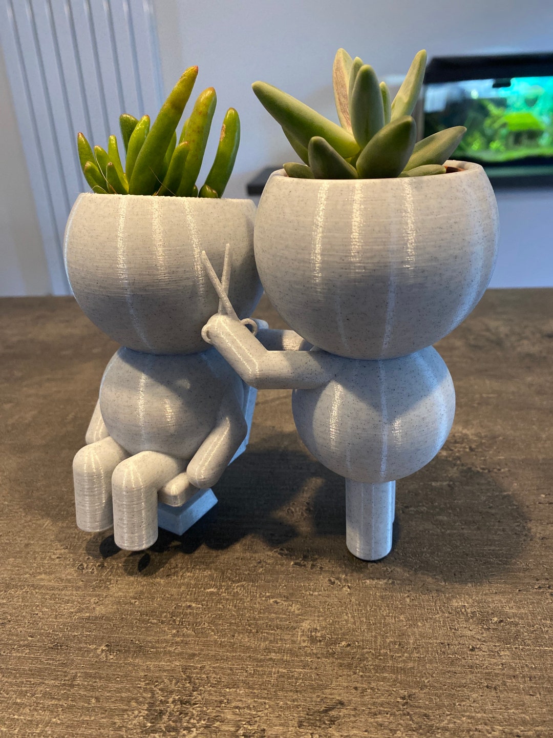 Hairdresser Succulent Planter "wee Jimmy Barber" - Ships From USA - Etsy