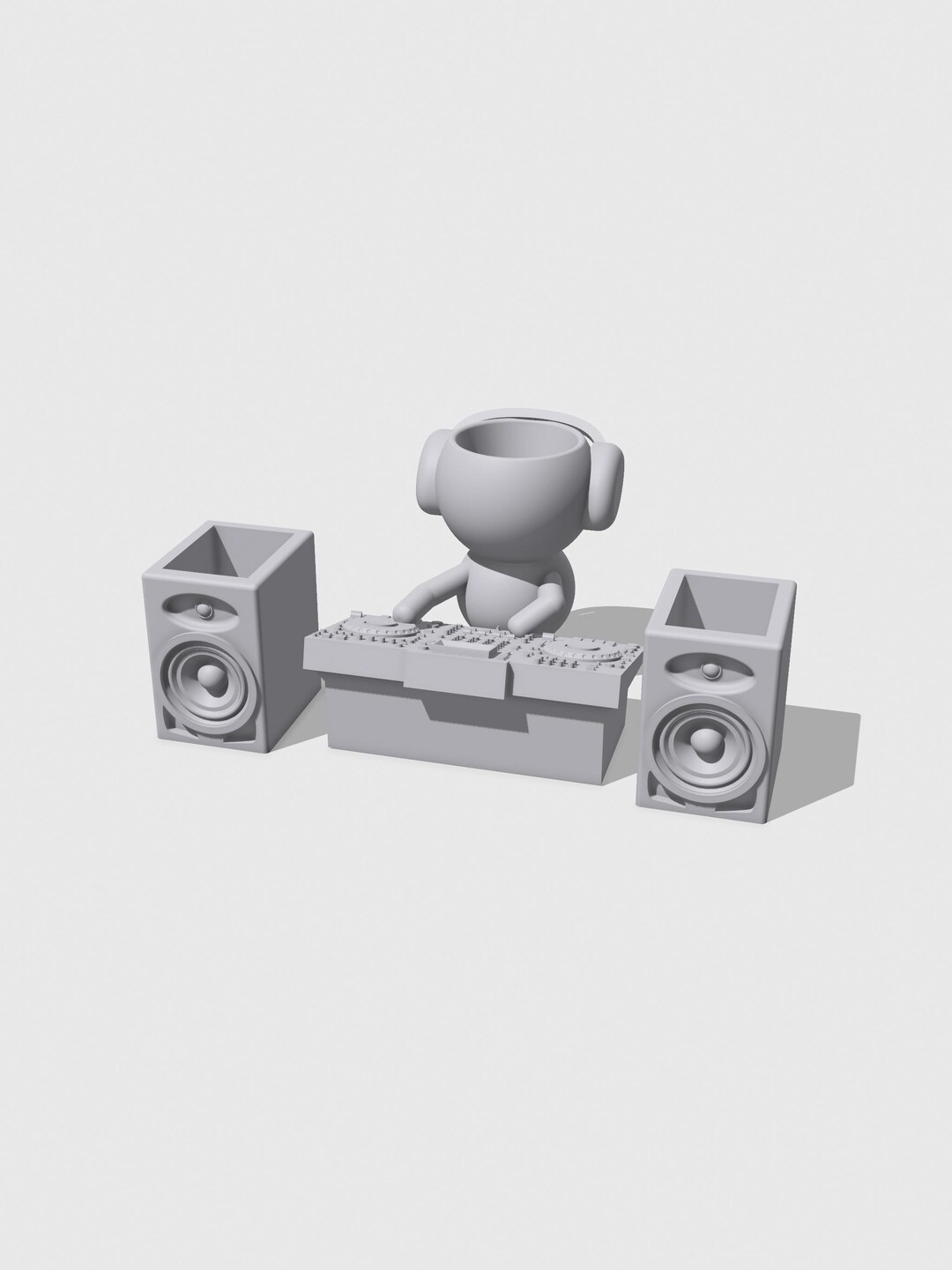 Wee Jimmy Deck Wizard DJ With Speakers Added Whimsical Quirky Succulent ...