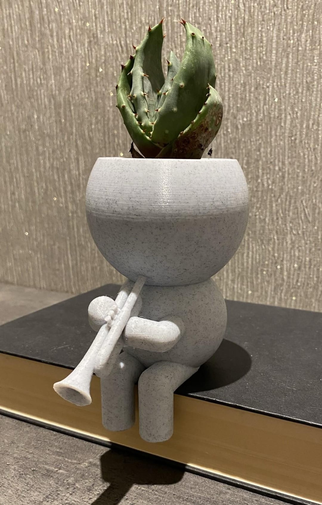 Trumpet Player Plant Pot Succulent Planter Airplant Holder "wee Jimmy ...