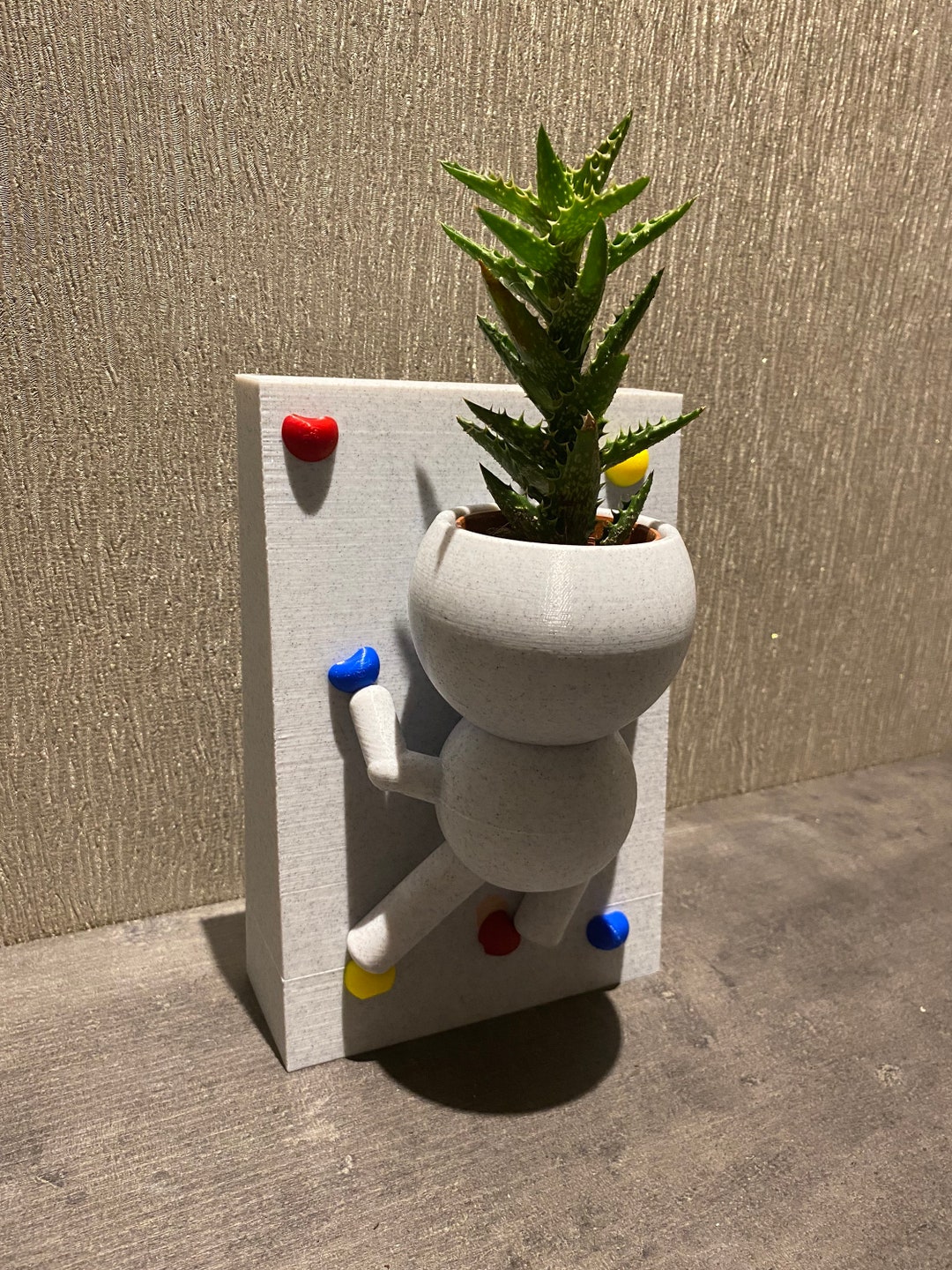 Wee Jimmy Climbing the Walls Rock Climber Plant Pot Whimsical Quirky ...