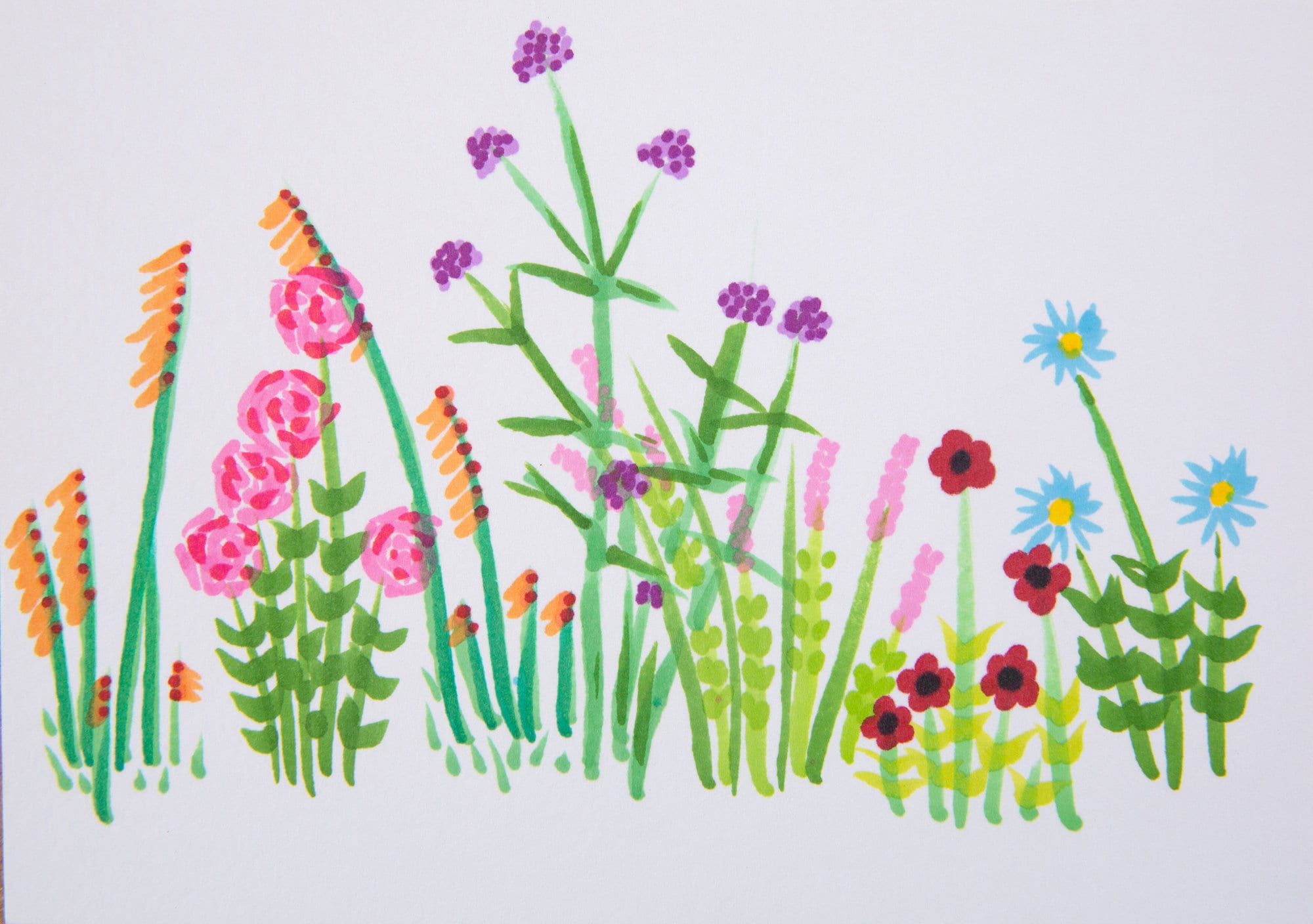 Original Floral Handmade Art Cards - Etsy