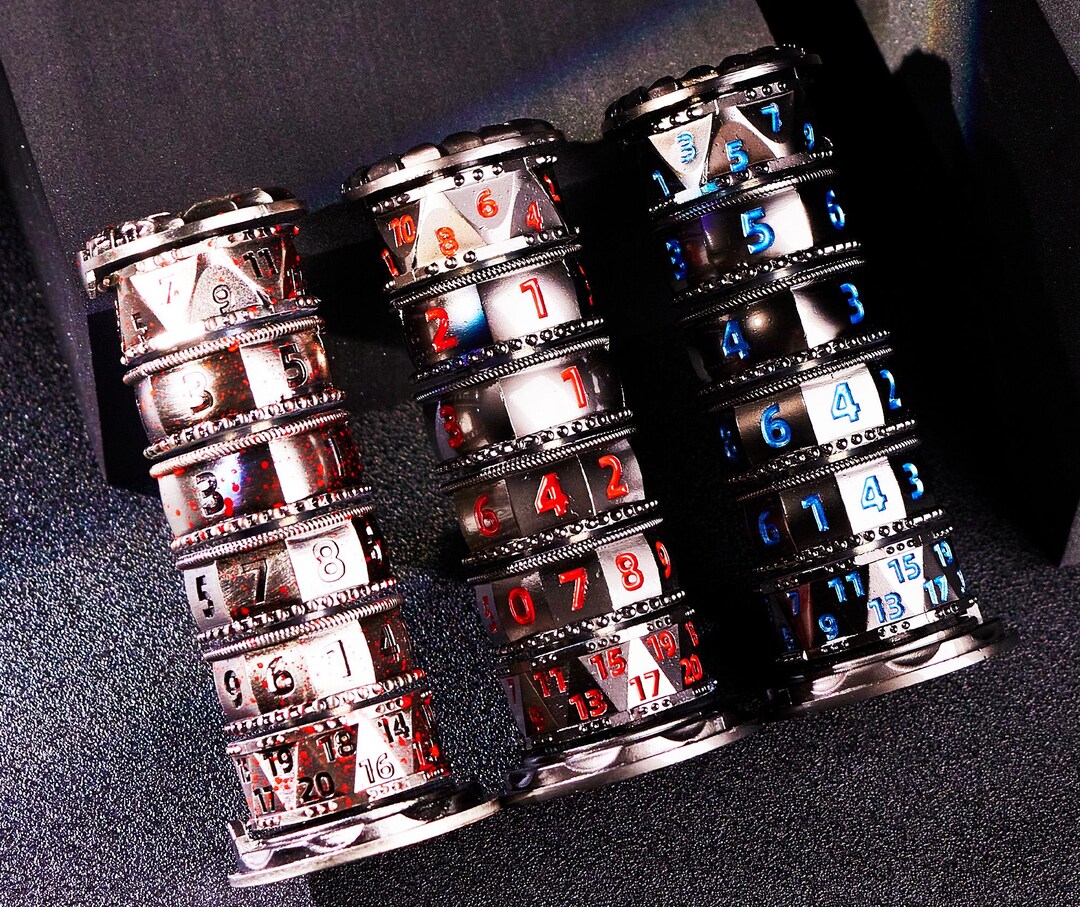 7-in-1 Prayer Wheel Dungeons and Dragons Dice Set for Dnd Gifts, Metal ...