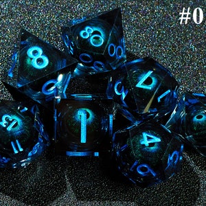Red Beholder's Eye Dnd Dice Set Liquid Core for D&d Gifts , Liquid Core ...