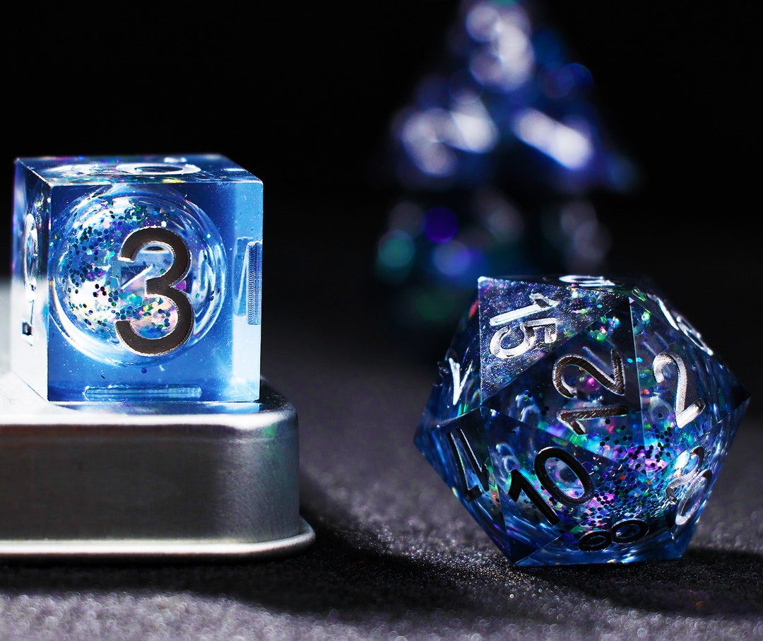 Glittering Liquid Core Dnd Dice Set , Liquid Core Dungeons and Dragons ...
