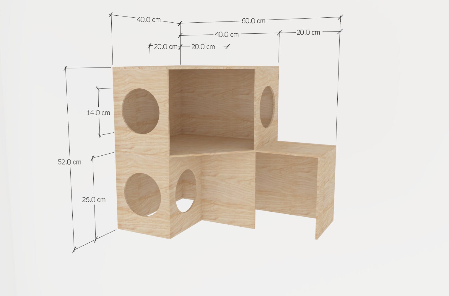 2 Tier Rabbit Bunny House 4 Holes Castle Shelter Hideout - Etsy UK