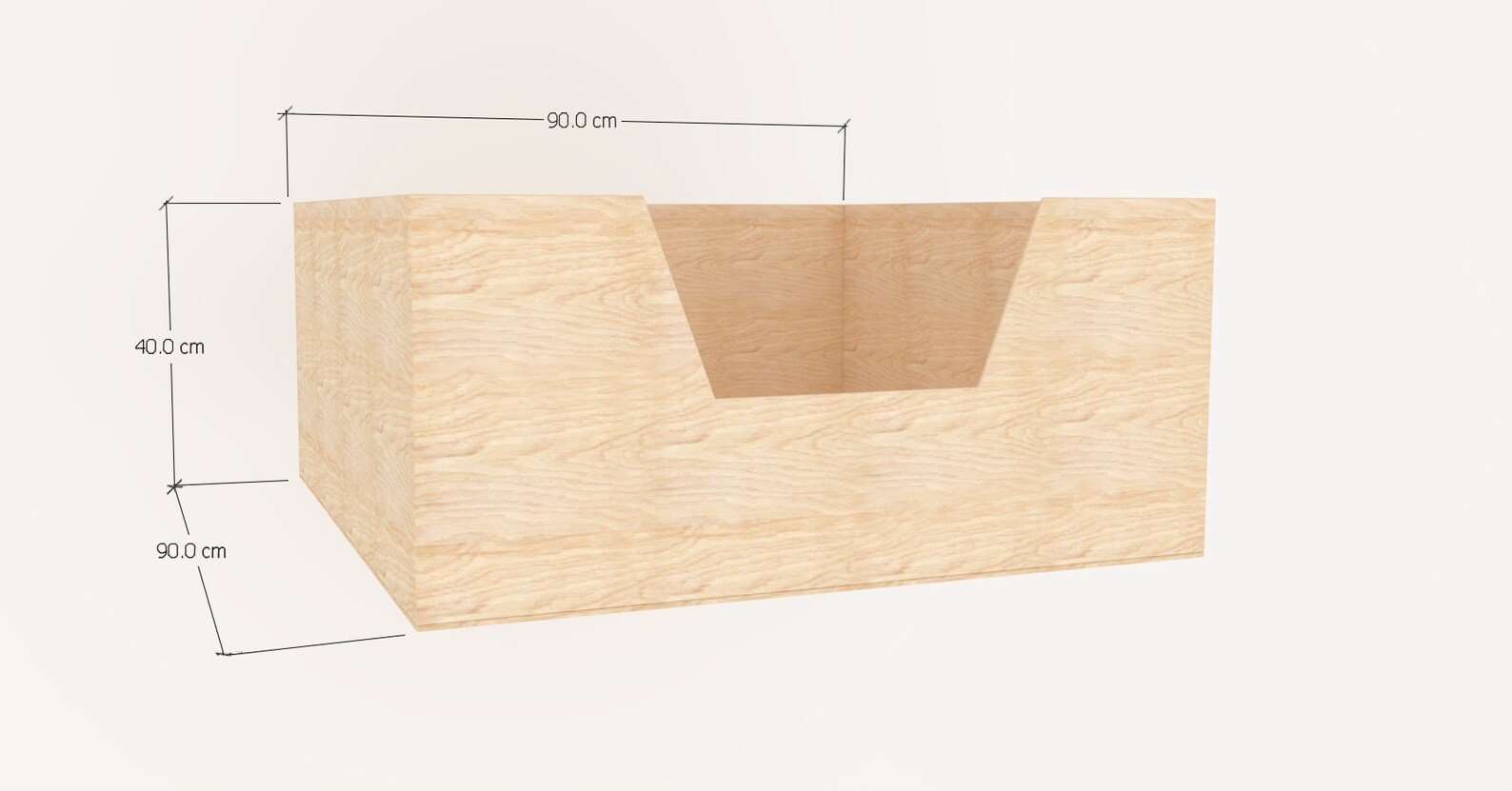 Square Wooden Whelping Box for Dogs Weaning Box Birthing | Etsy UK