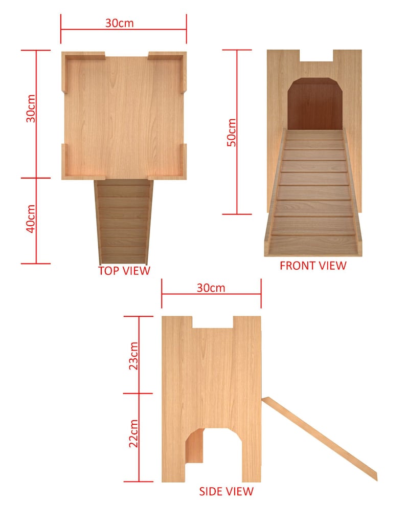 Rabbit Tower House Hideout Hideaway Hutch Small Animal | Etsy