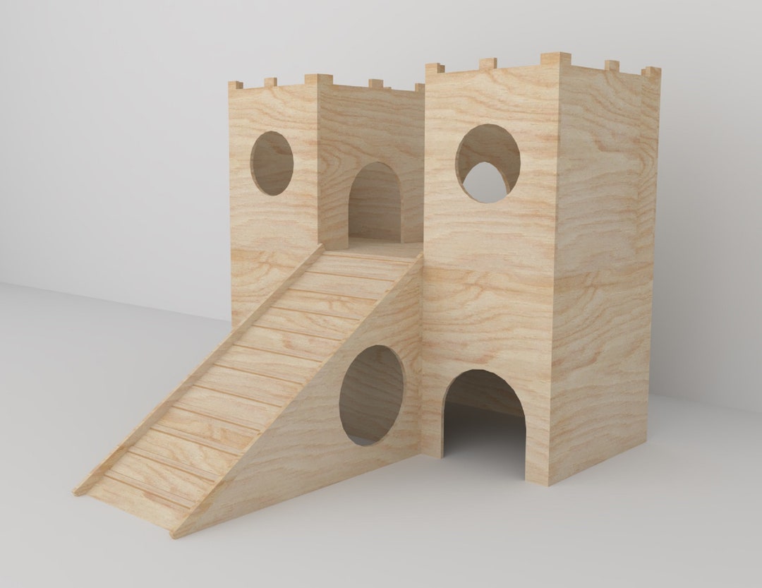 Rabbit 2-tier House Wooden Castle Shelter Hideout Hideaway - Etsy