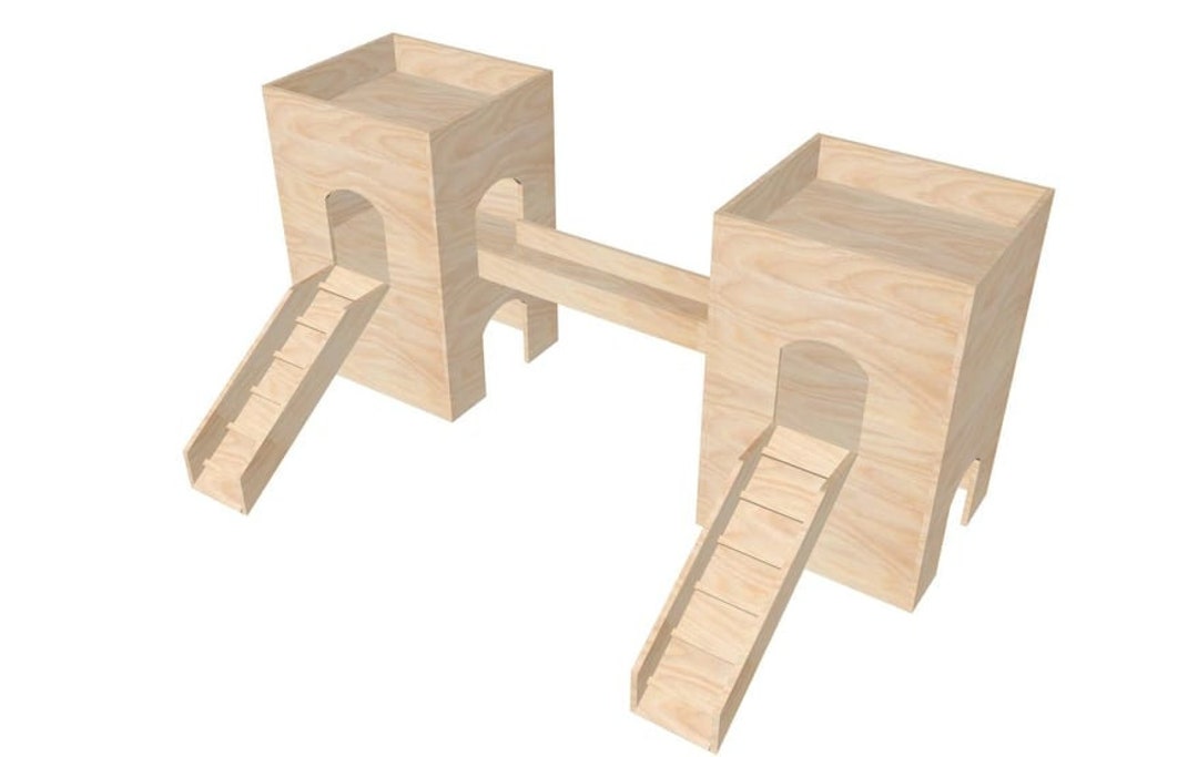 Two Tower Turrets for Guinea Pigs Play House Exercise Small Animal ...