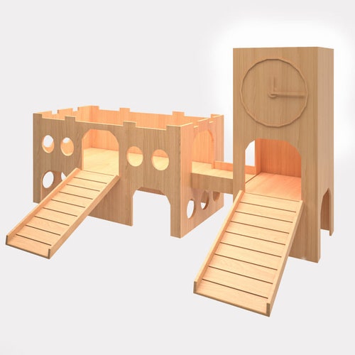 Rabbit House With Two Side Ramps Hideout Hideaway With Ramps | Etsy