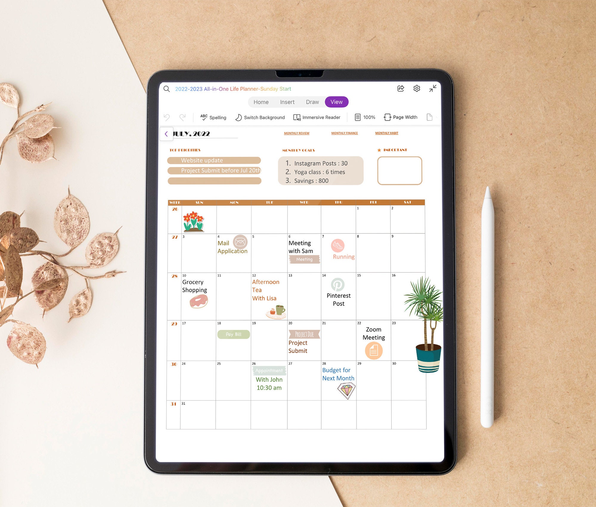Onenote Digital Planner 2022 2023 Digital Planner for - Etsy UK