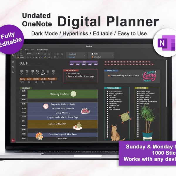 Onenote Templates - Etsy