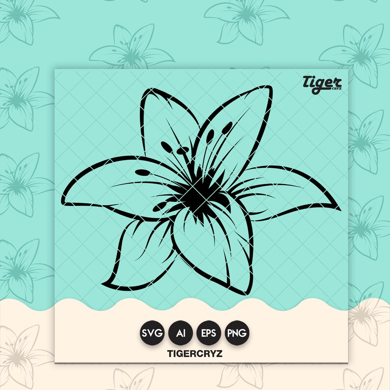 Lily Flower SVG Lily Flower Svg Lily SVG Flower Svg Lily - Etsy